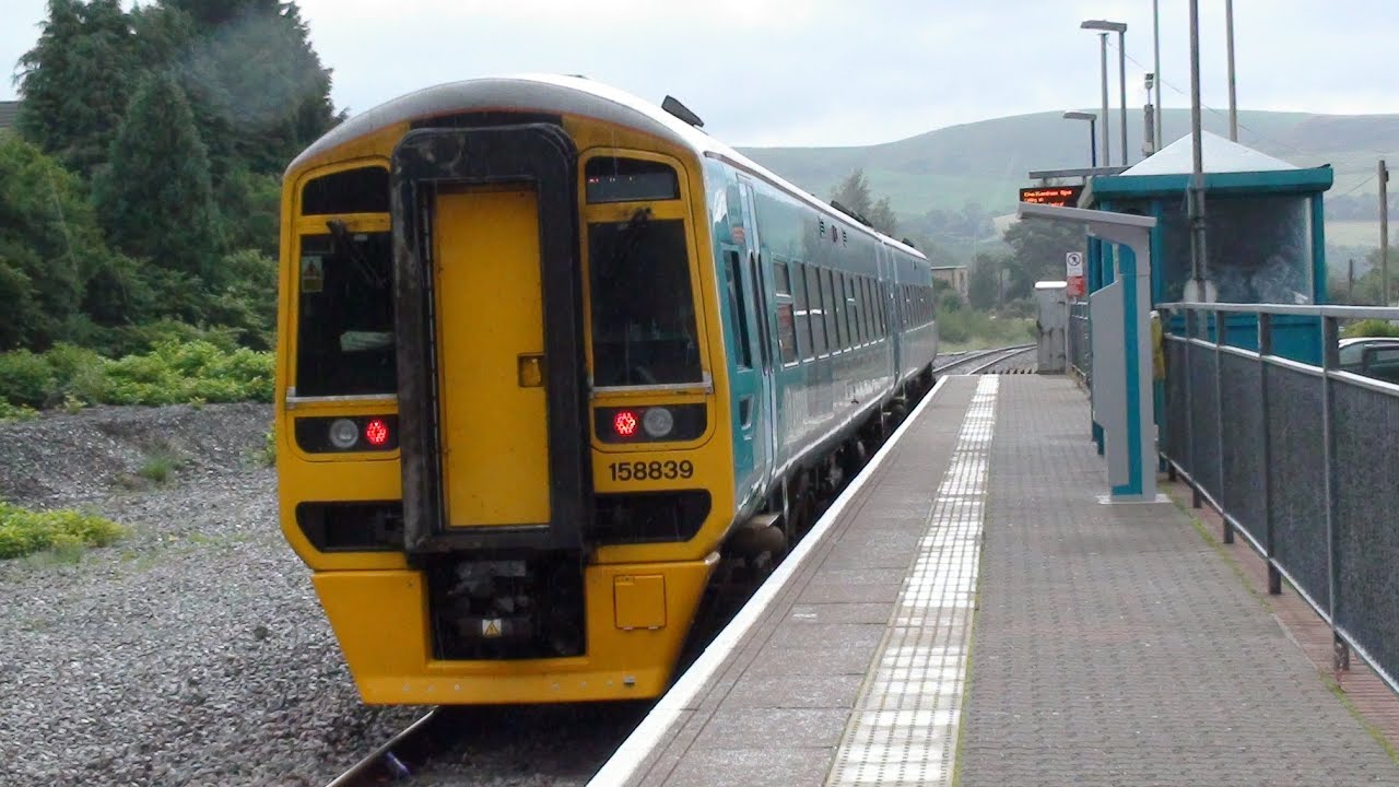 Arriva Trains Wales 158839 Departs Maesteg Station On The Valley Lines ...