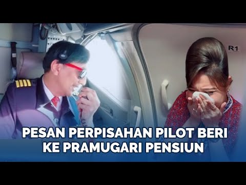 Viral, Momen Haru Pilot Beri Ucapan Perpisahan ke Pramugari yang akan Pensiun Usai 12 Tahun ...