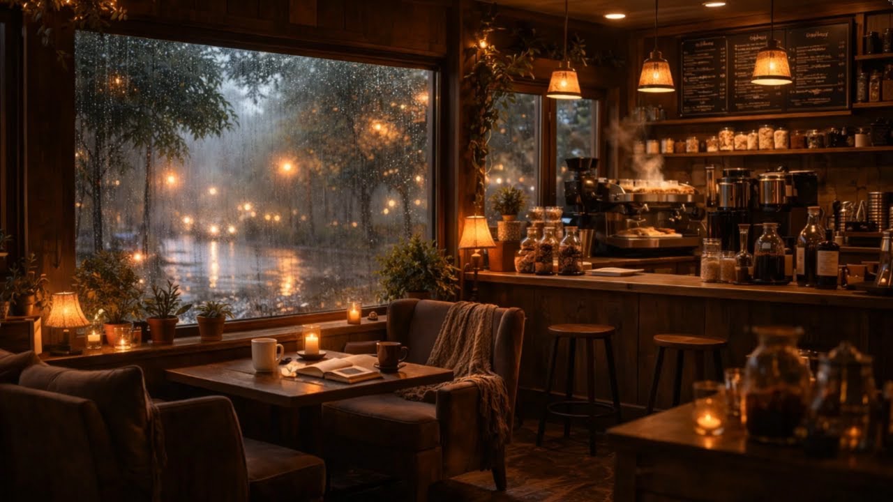 Fall Asleep In 3 Minutes 😴 | Cozy Coffee Shop Rain ASMR | For Sleeping ...