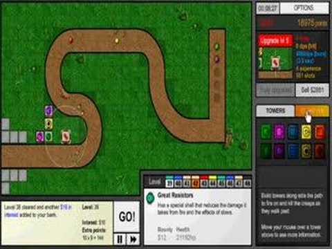 Flash Element Tower Defense 2 - Map1 - YouTube