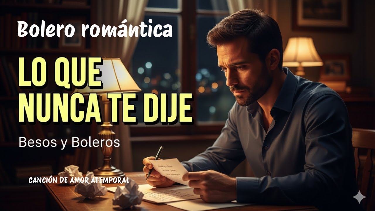 Lo que Nunca Te Dije | Bolero Romántico Español (Letra) | Besos y ...