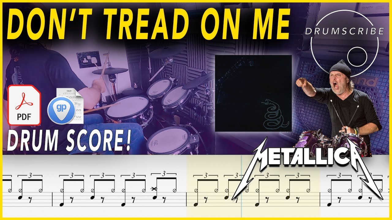 Don't Tread On Me - Metallica | Drum SCORE Sheet Music Play-Along ...