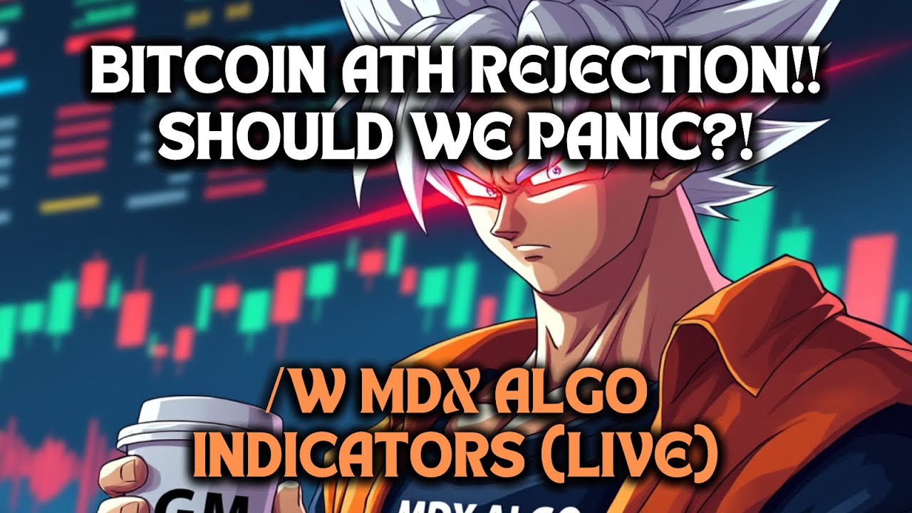 BITCOIN REJECTED!!! TIME TO WORRY?! /w MDX ALGO INDICATORS(Live) (BTC ...