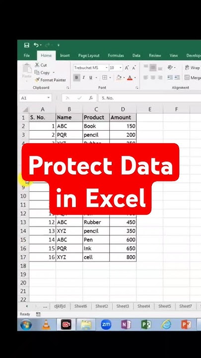 Protect data in excel | Excel tutorials in Hindi #exceltech #exceltips #excelgyan #excelcourse ...