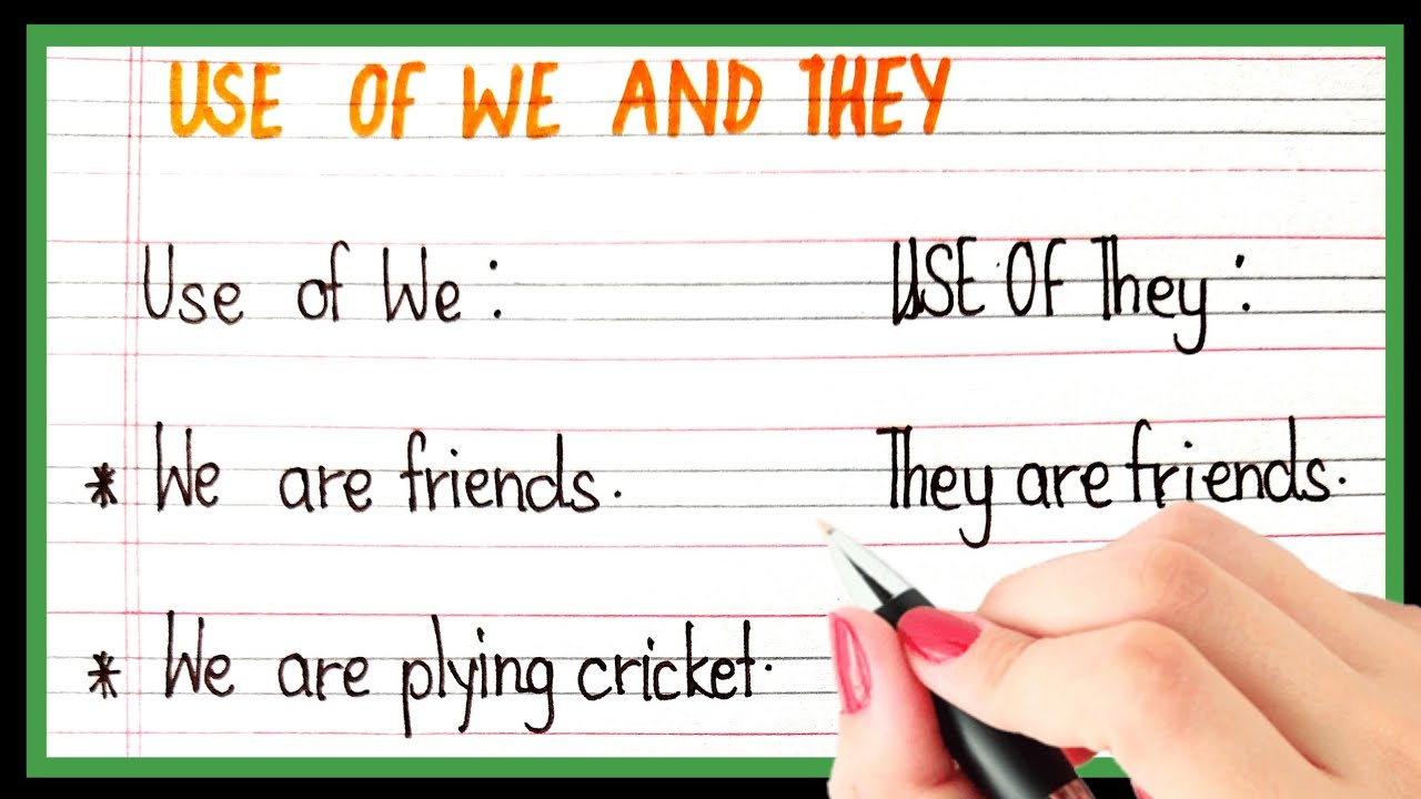 Use of We and they | how to use we and they - YouTube
