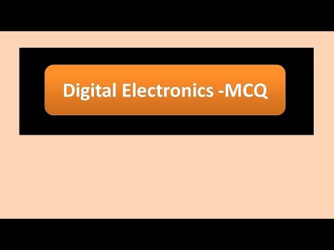 Digital electronics MCQ/workshop instructor/demonstrator in electronics ...
