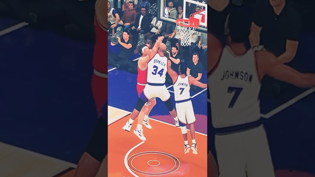 Charles Barkley with the block and the smack in the face this is very ...