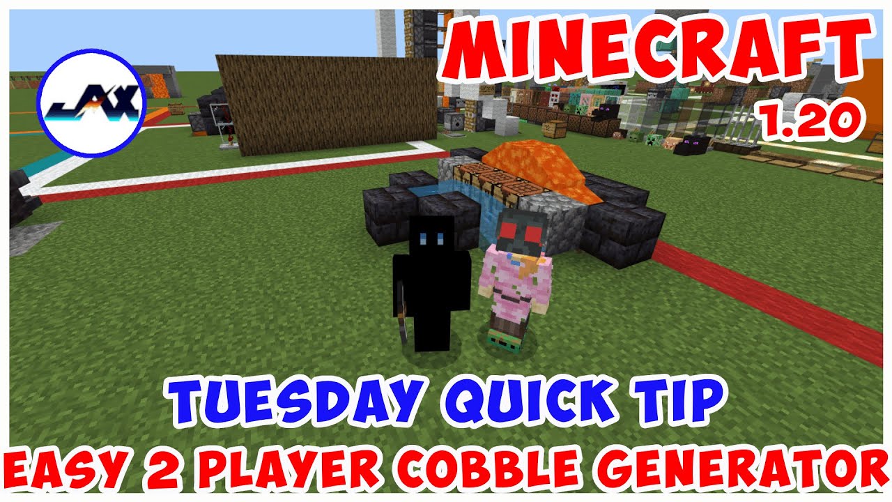 Super EASY 2 Player Cobble Generator | Minecraft Tuesday Quick Tips ...