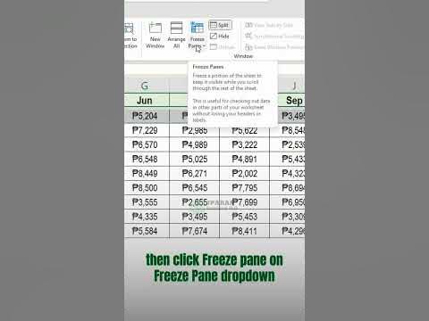 Repeat Row and Column When Scrolling in Excel using Split Feature - YouTube