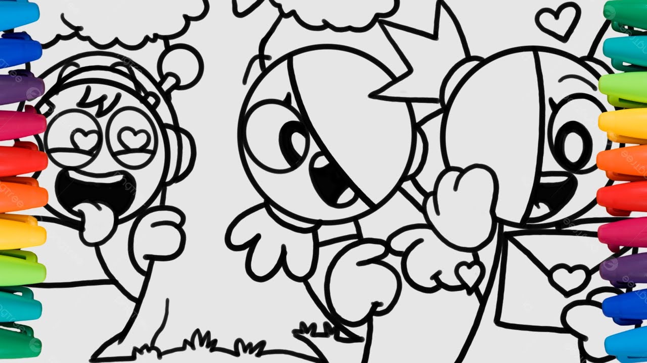‎Incredibox Sprunki Coloring Pages - Kiki And Bouma Secret Admirer ...