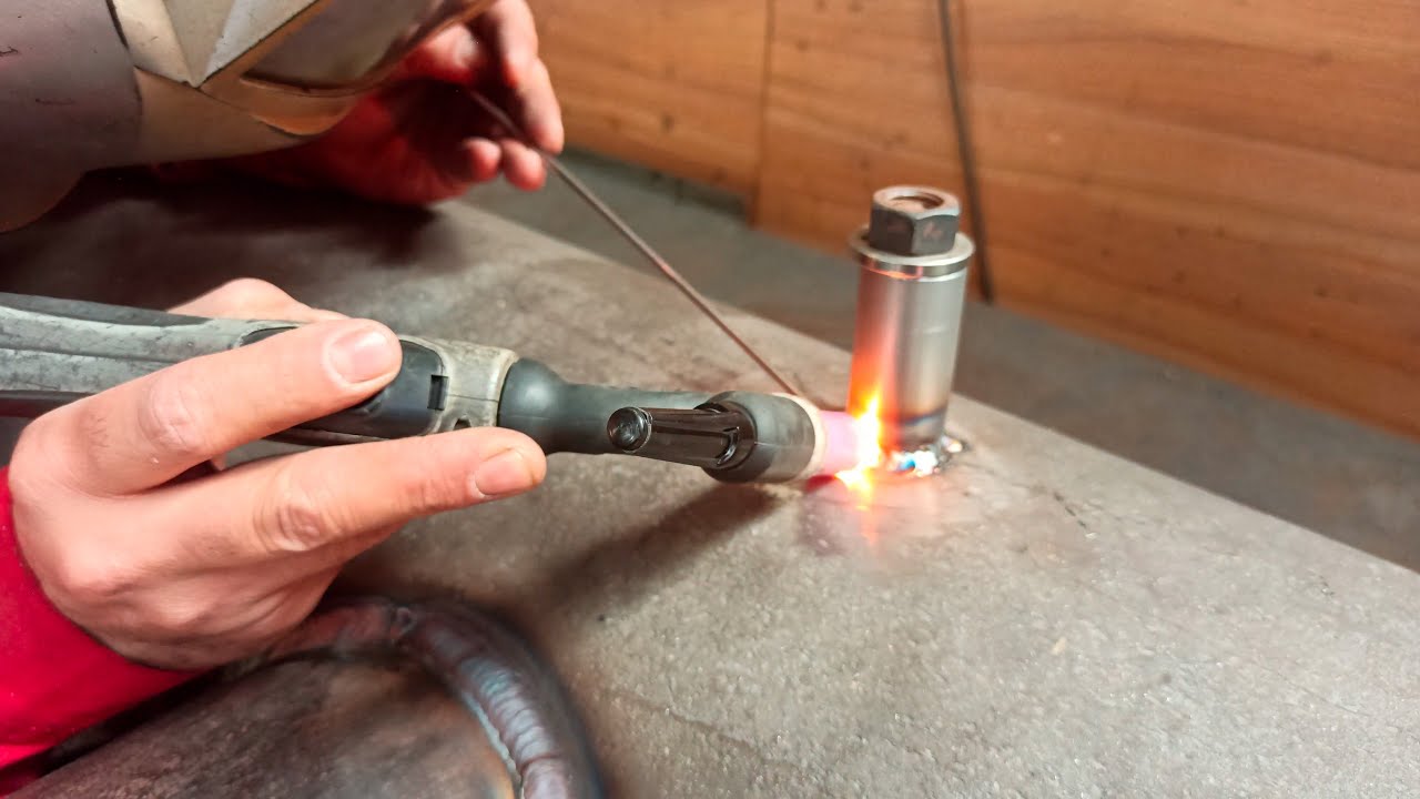 TIG Welding Olet mounted on Tank #weld - YouTube