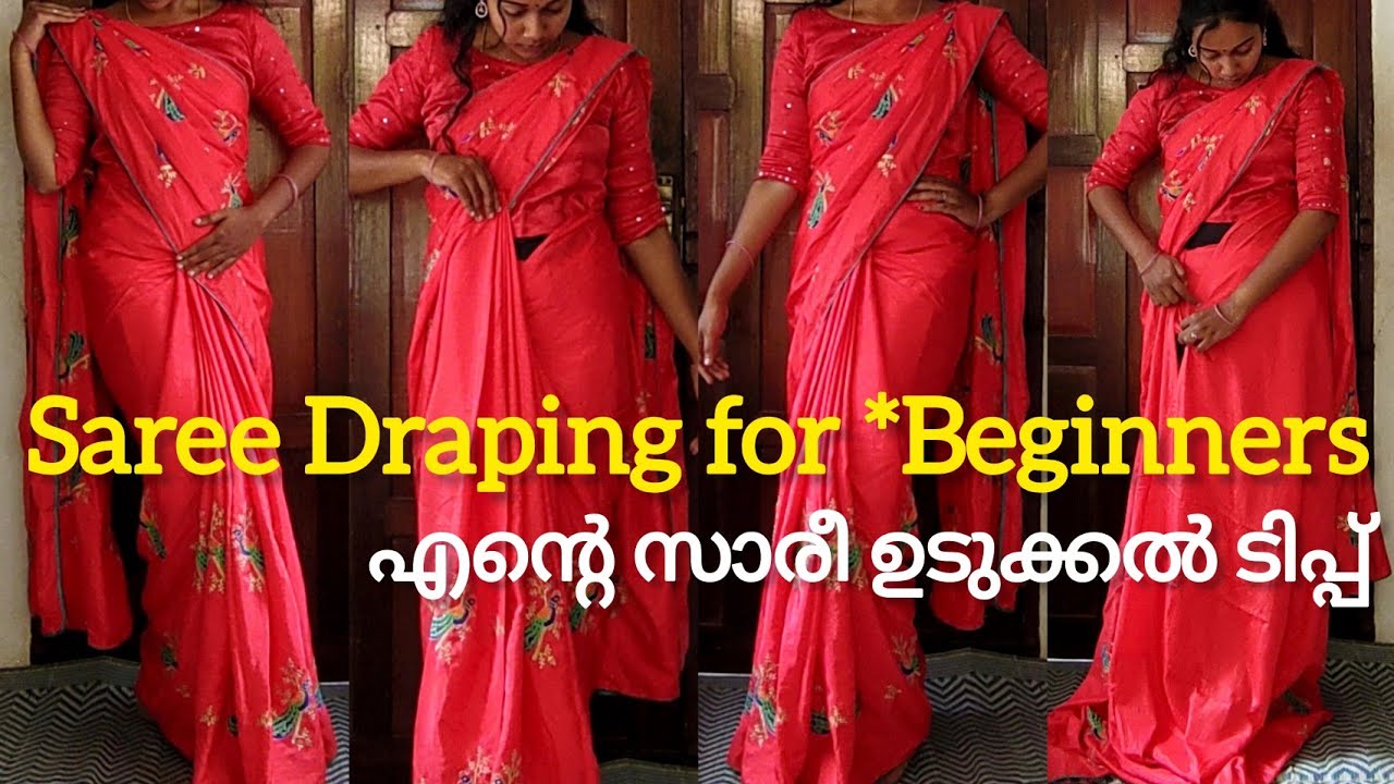 BEGINNERS SAREE DRAPING TUTORIAL | Easy Saree Draping with Perfect ...