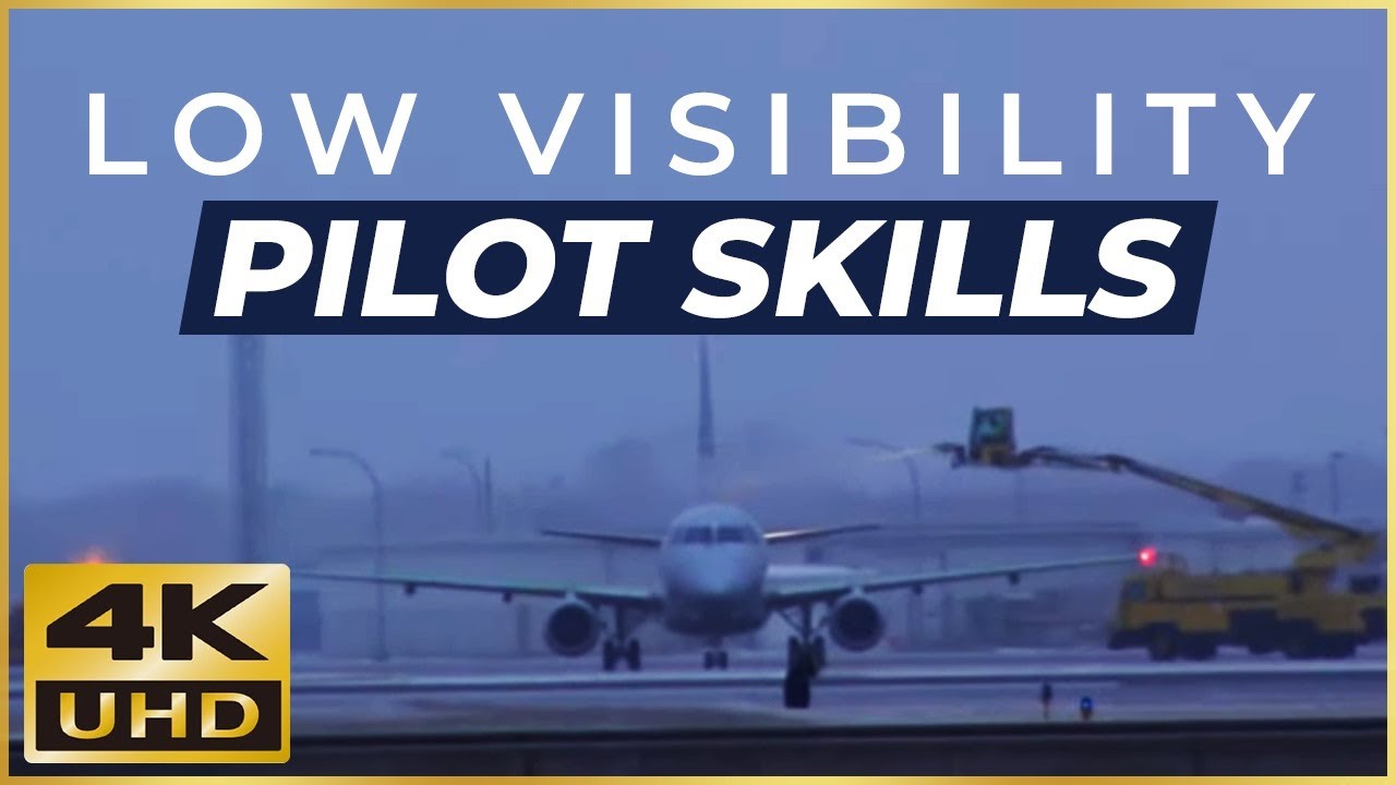 Plane Spotting (4K) - Low Visibility Airport Runway Pilot Skills - YouTube