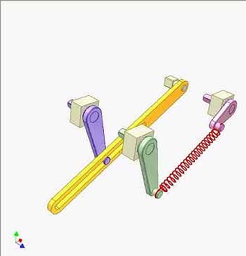 Spring linkage mechanism 2 - YouTube