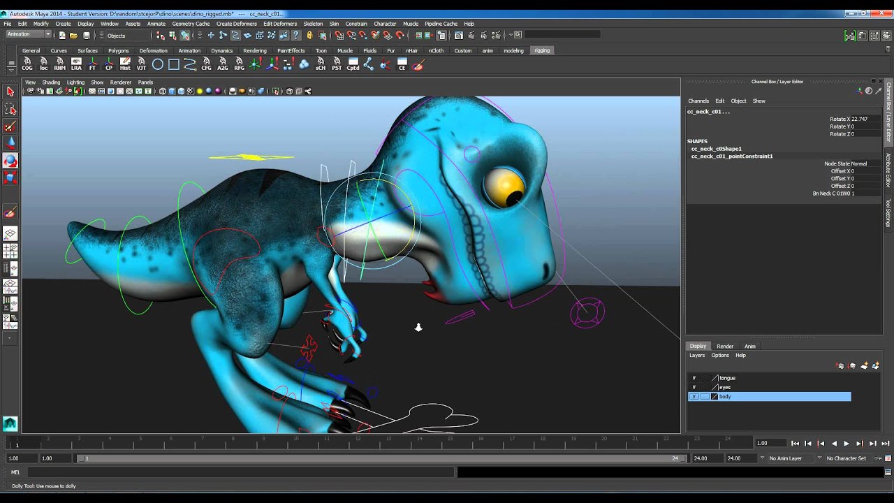 Dino rig - YouTube