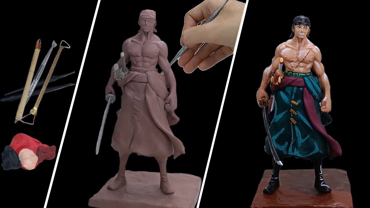 Roronoa Zoro after Timeskip Clay figurines. Pirate Hunter’ Zoro ...