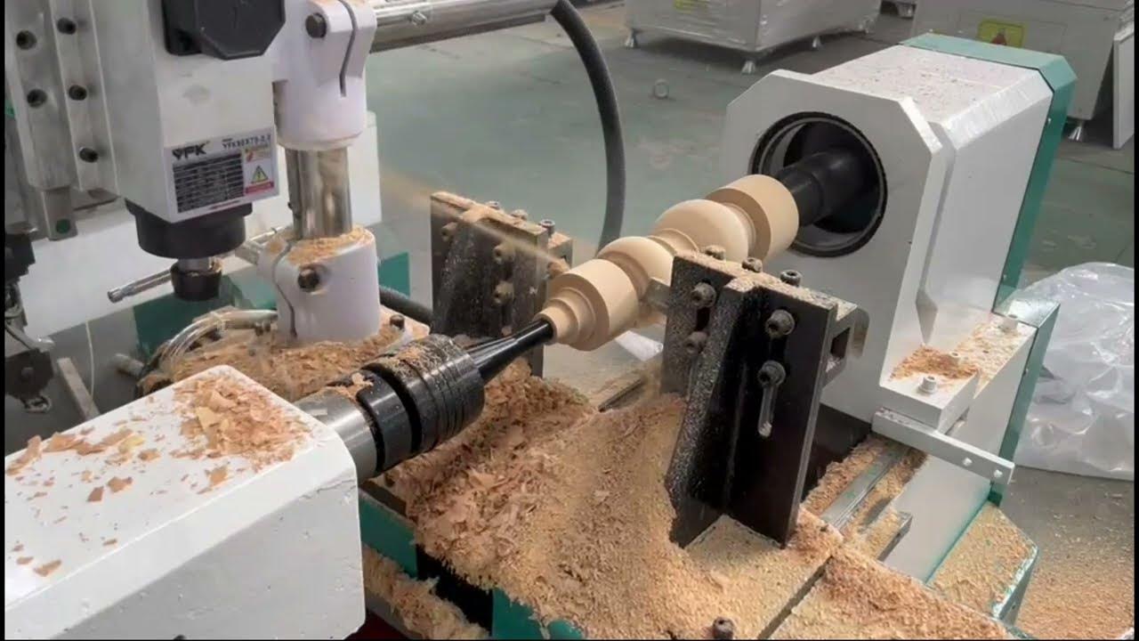STYLECNC Wood CNC Lathe Turning Machine - YouTube