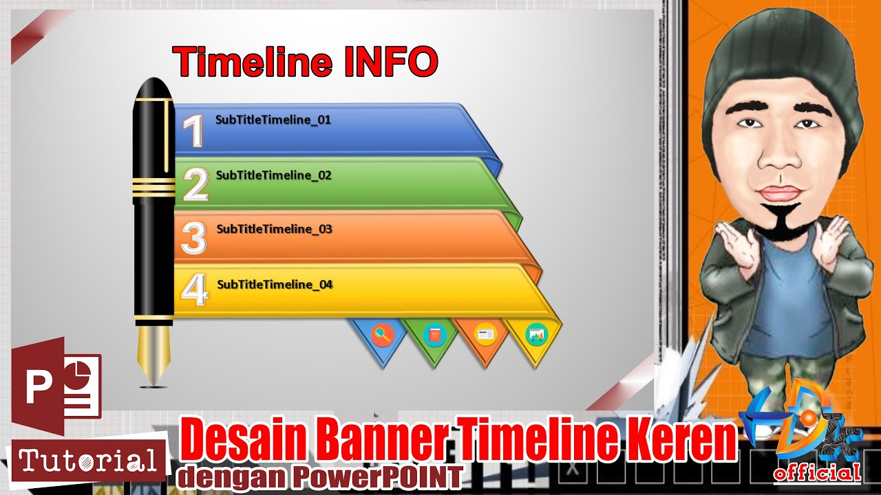 CARA MEMBUAT TIMELINE KEREN DI POWERPOINT | Timeline Design in ...