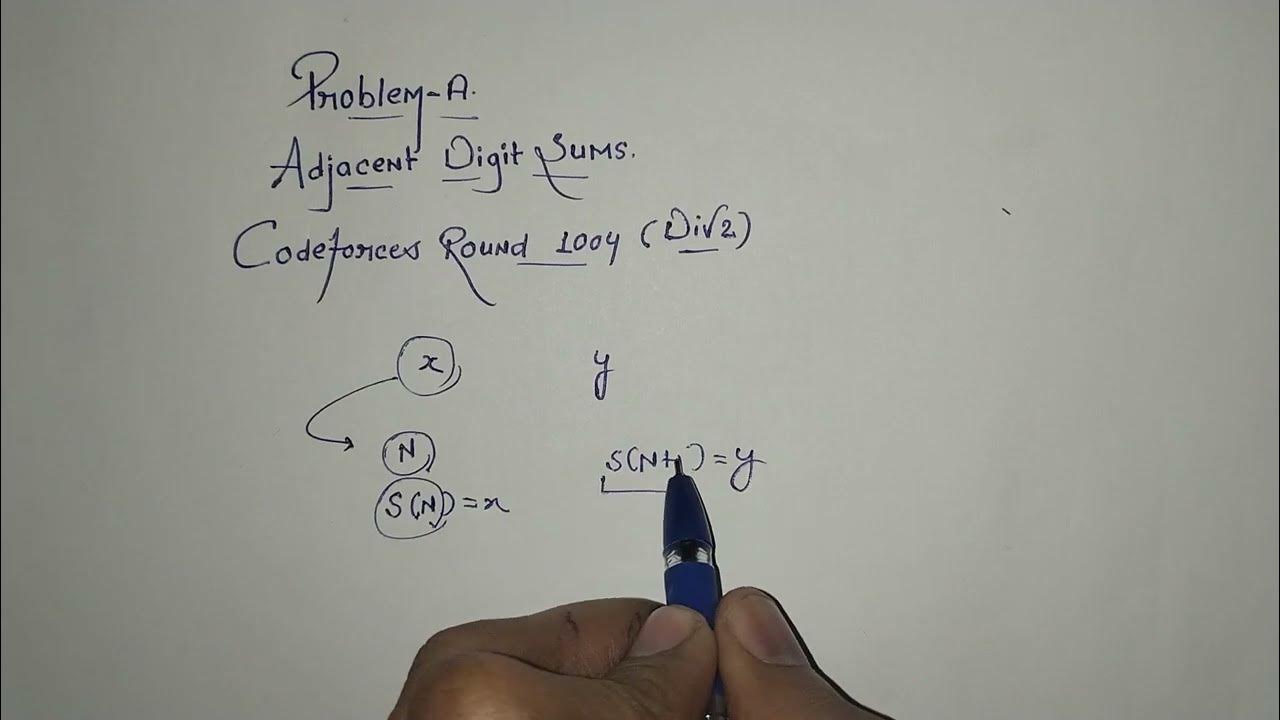 Problem A - Adjacent Digit Sums codeforces solutions || Codeforces round 1004 solutions - YouTube