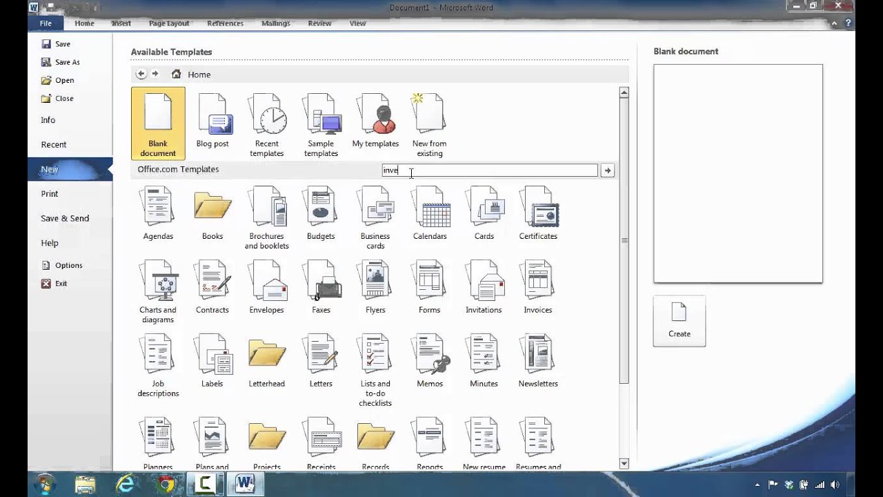 How to Create Inventory Documents in Microsoft Word 2010 - YouTube