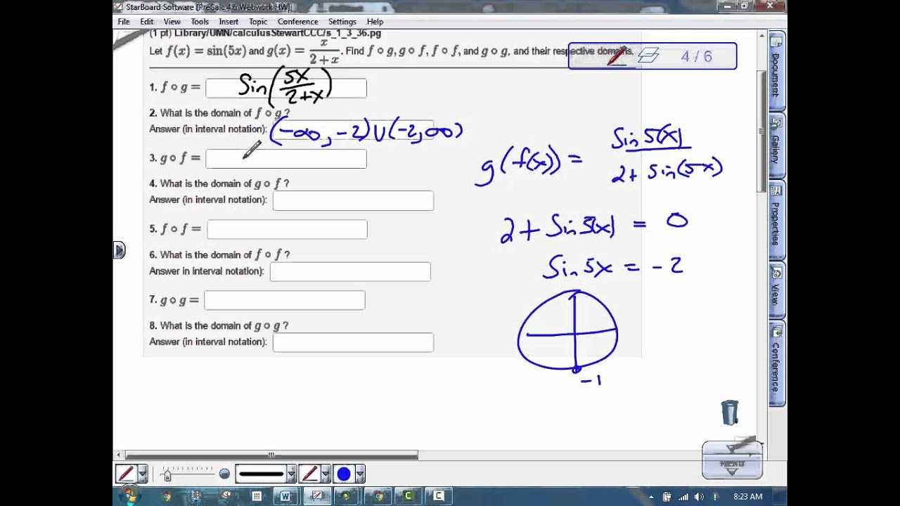 PreCalc 4.6 Webwork HW Help - YouTube