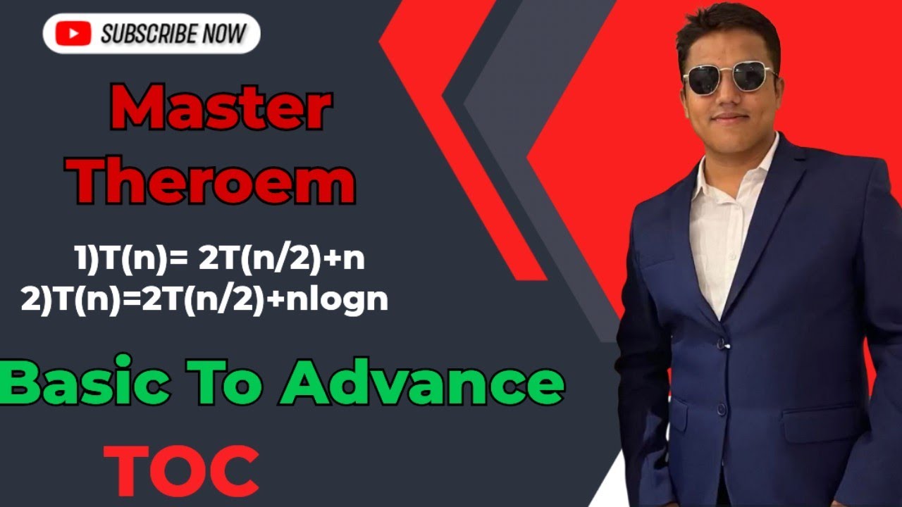 Master Theorem 💥| Basic To Advance - Solve. A Problem Give Statement ...