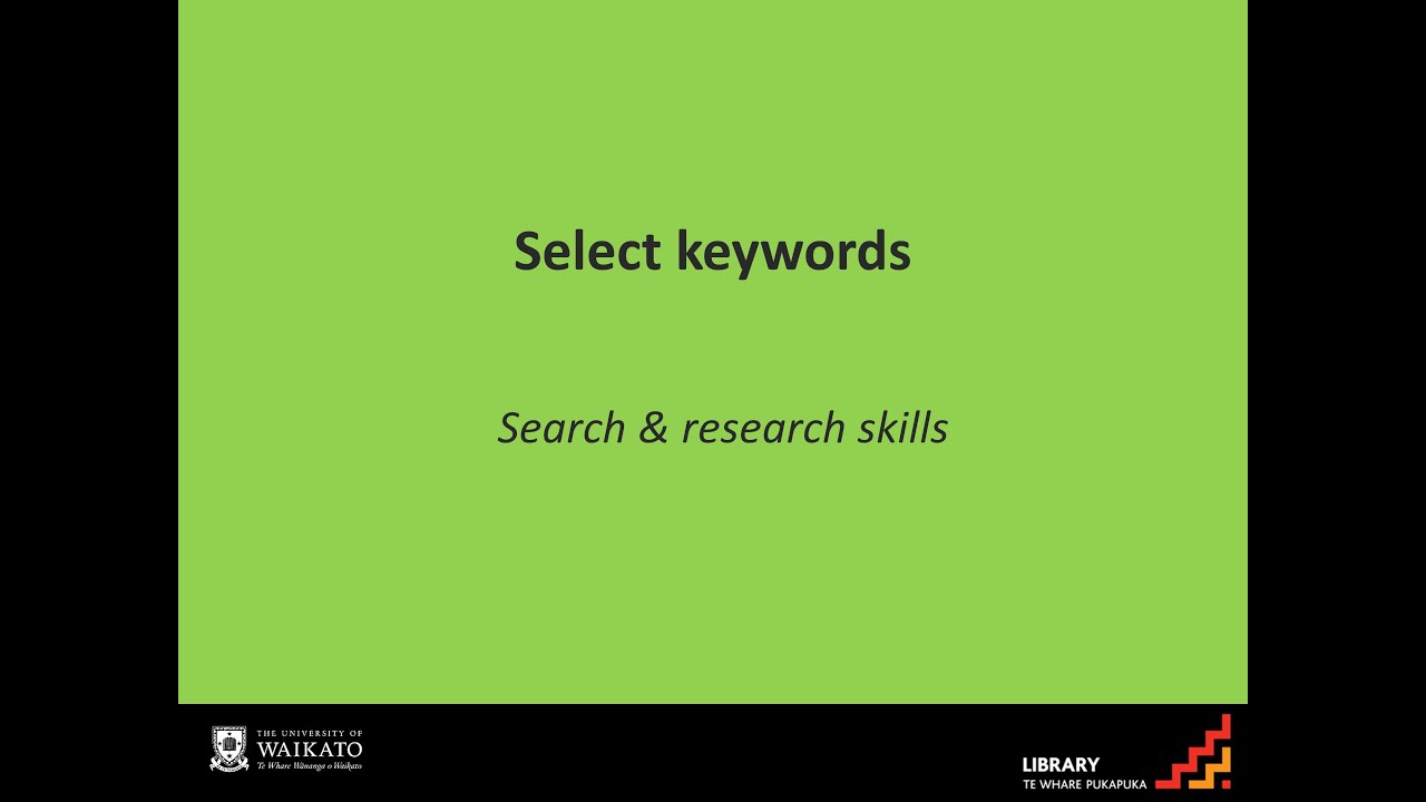 Select keywords - YouTube