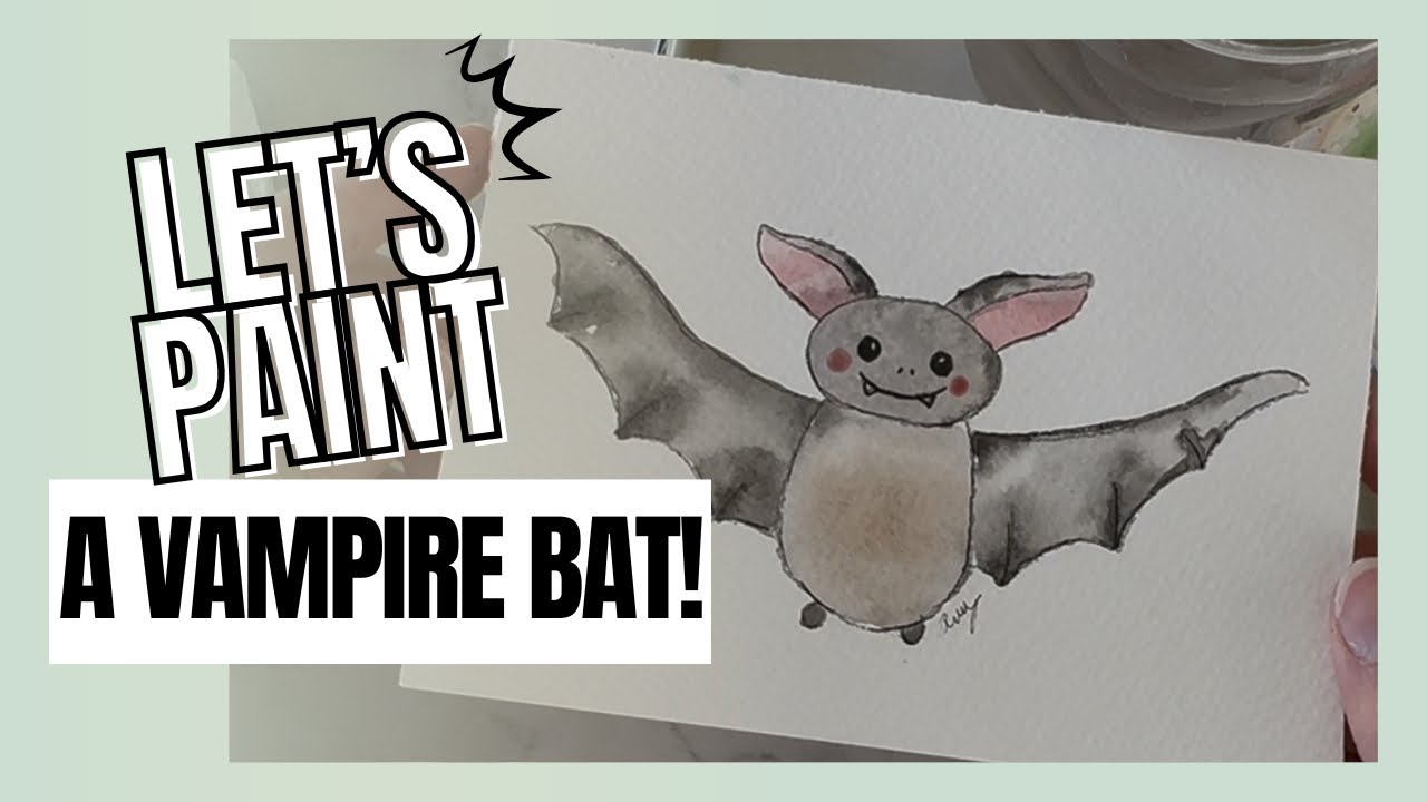 Watercolor Tutorial | Vampire Bat Step-By-Step - YouTube