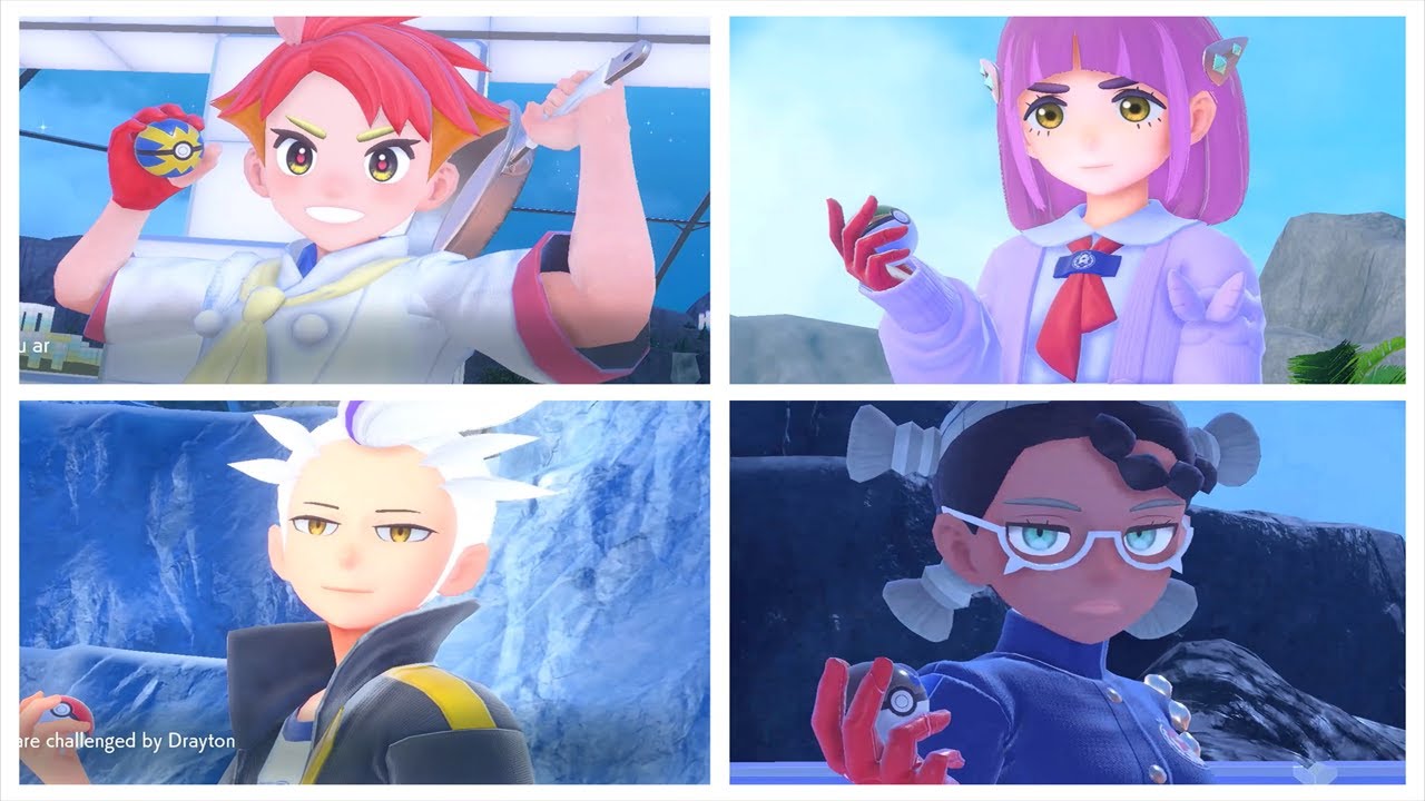 ALL BB Elite Four Battles (Pokémon Violet Indigo Disk DLC) - YouTube