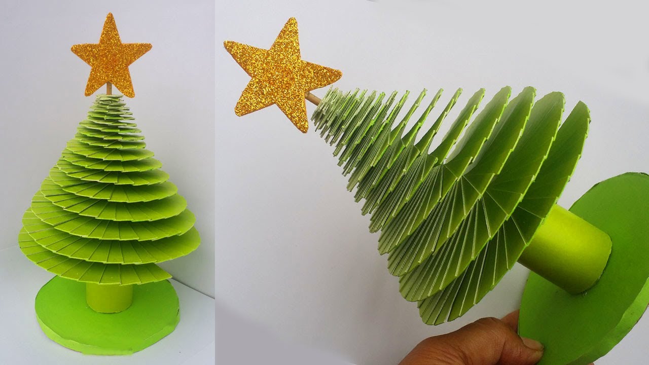 DIY: 3D Paper Christmas Tree!! How to Make Paper Xmas Tree!! Easy ...
