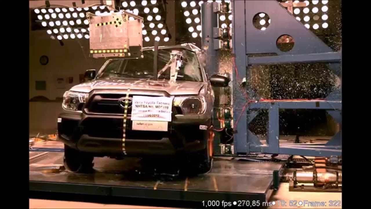 Toyota Tacoma | 2013 | Pole Crash Test | NHTSA | CrashNet1 - YouTube