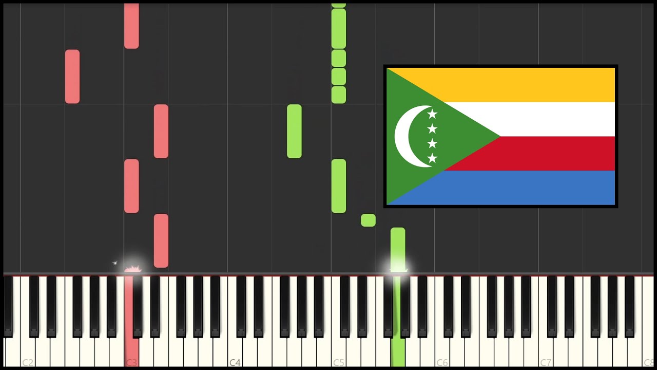 Comoros National Anthem - Udzima Wa Ya Masiwa (Piano Tutorial) - YouTube