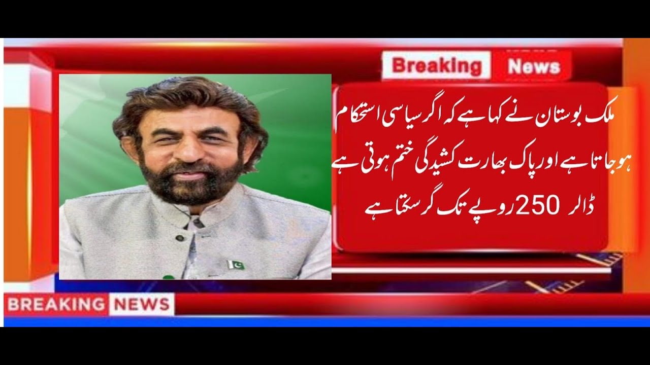 Malik Muhammad Bostan's big prediction Regarding Dollar Rate. Dollar may decrease upto 250 ...