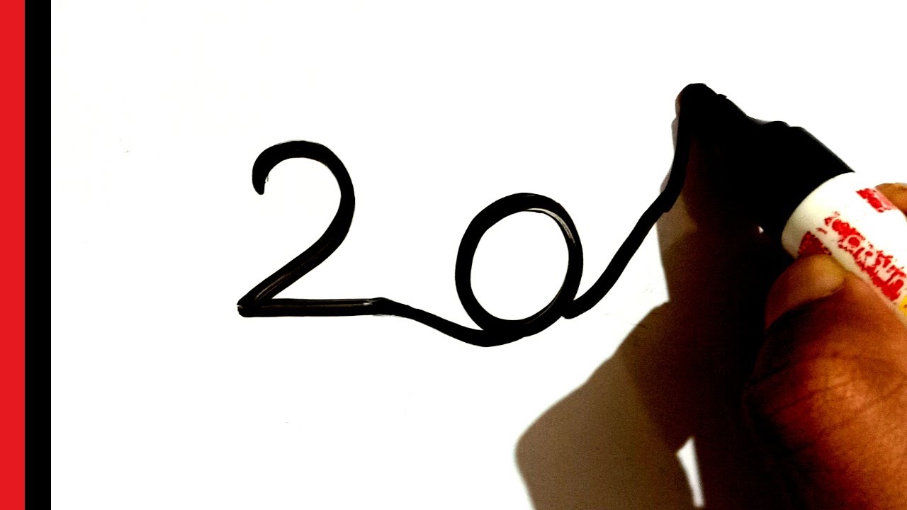 how to draw a gun with number 20 |gun drawing easy step by step video ...