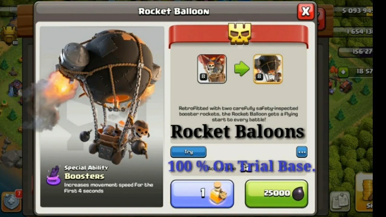 New Super Troop Rocket Balloon In COC Attack.|| Clash of clans new ...