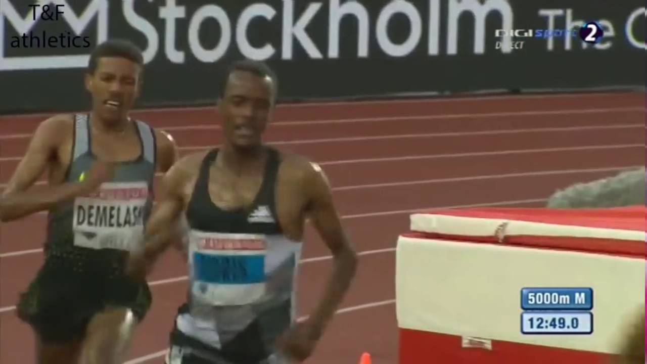 348 Ibrahim Jeilan wins 5000m Men's Diamond League Stockholm 2016 HD ...