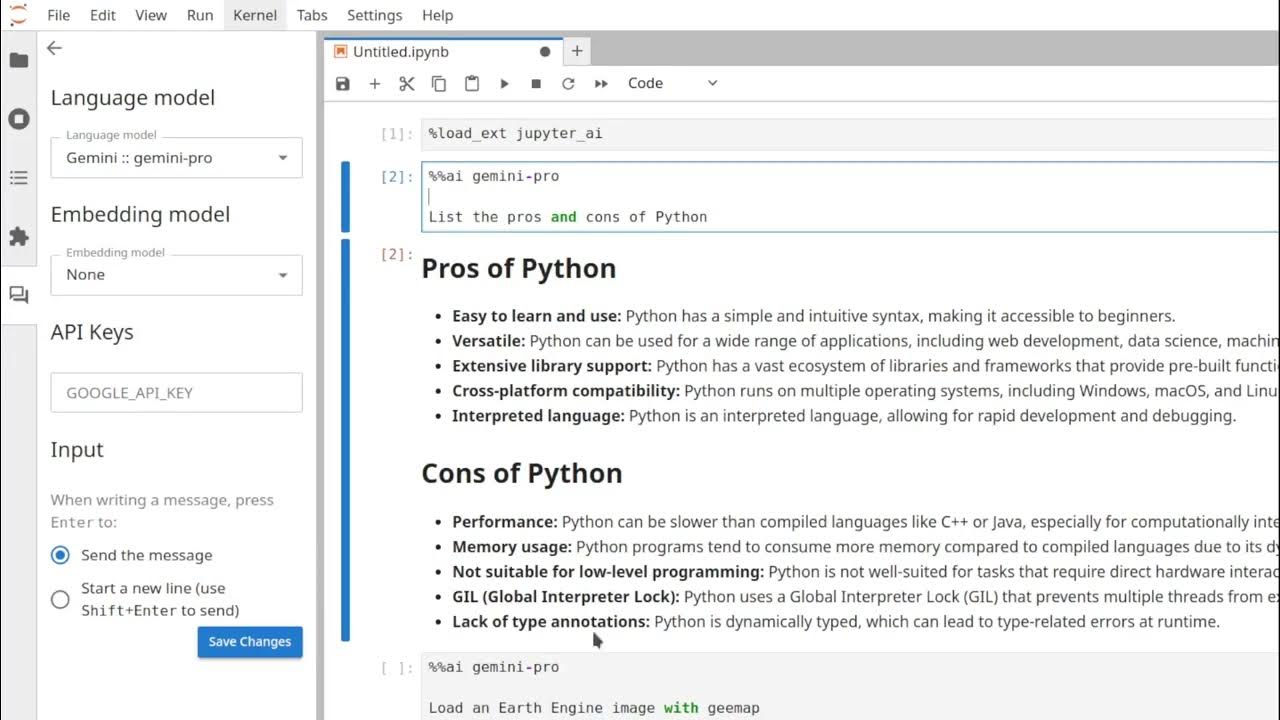 Using Google Gemini Pro with Jupyter AI - YouTube