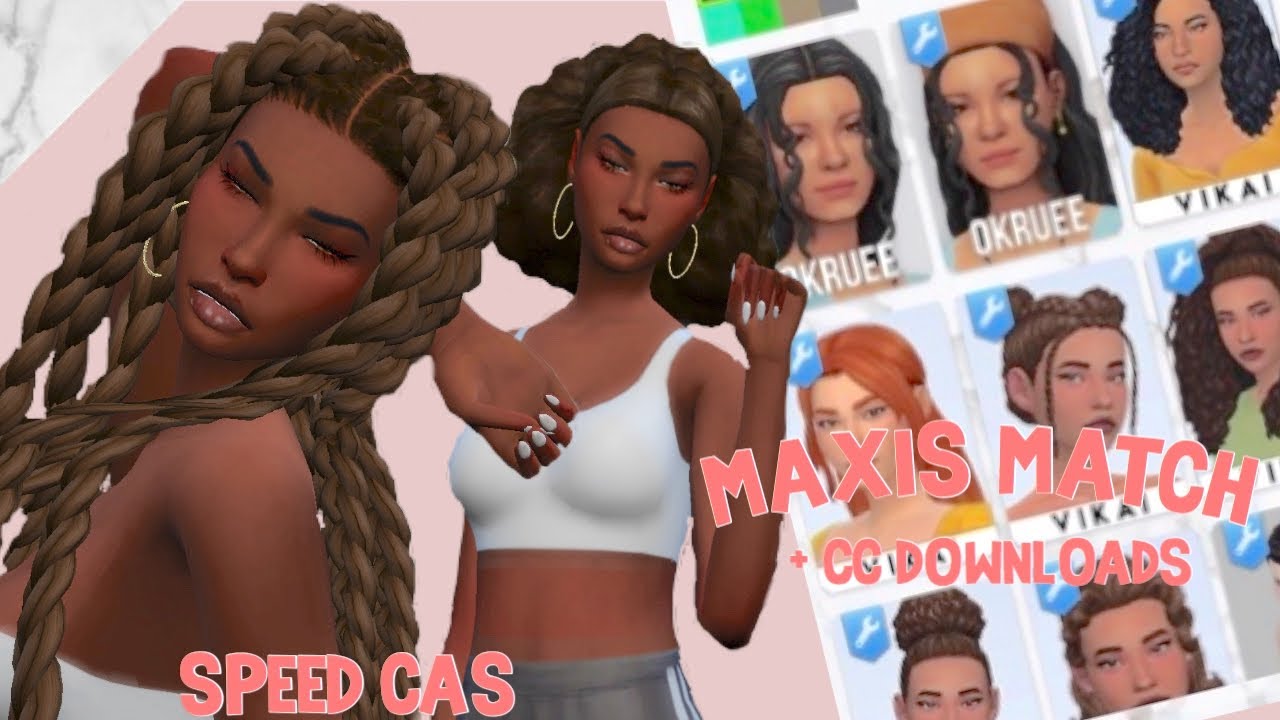 CREATING A MAXIS MATCH SIM 😶🥰 + CC LINKS | THE SIMS 4 // SPEED CAS ...