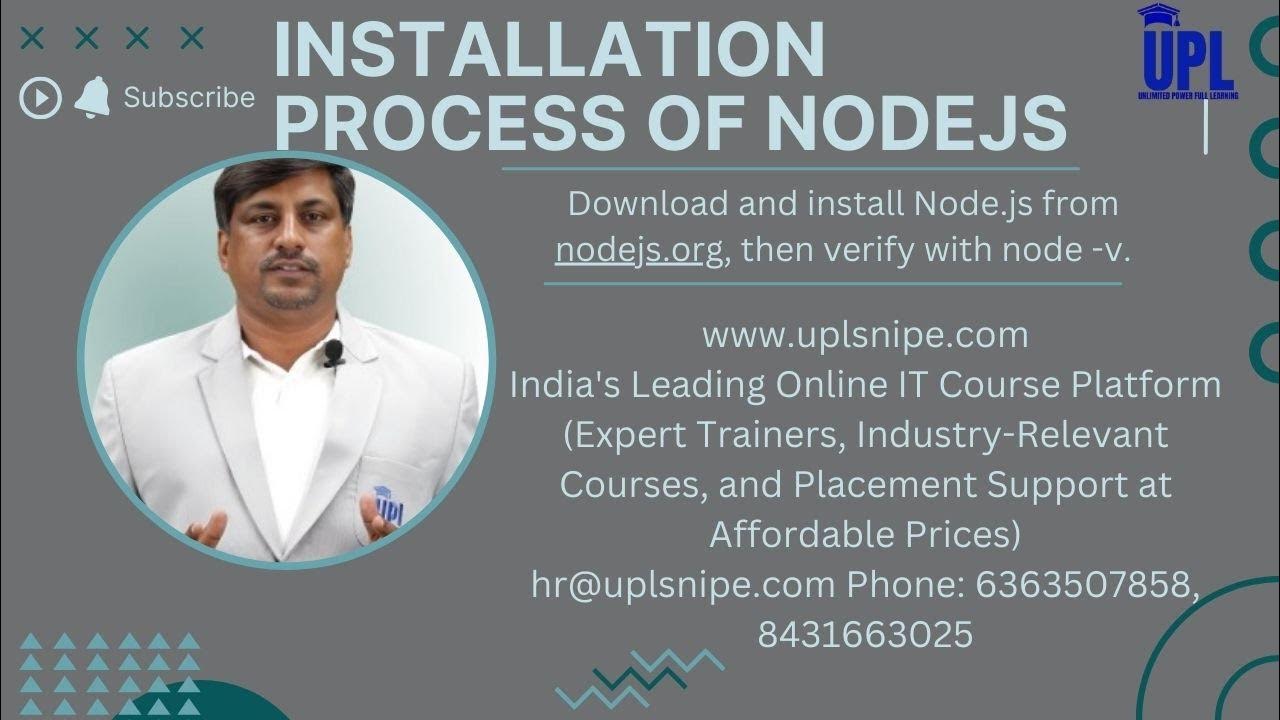 Step by step installation process of nodejs - YouTube