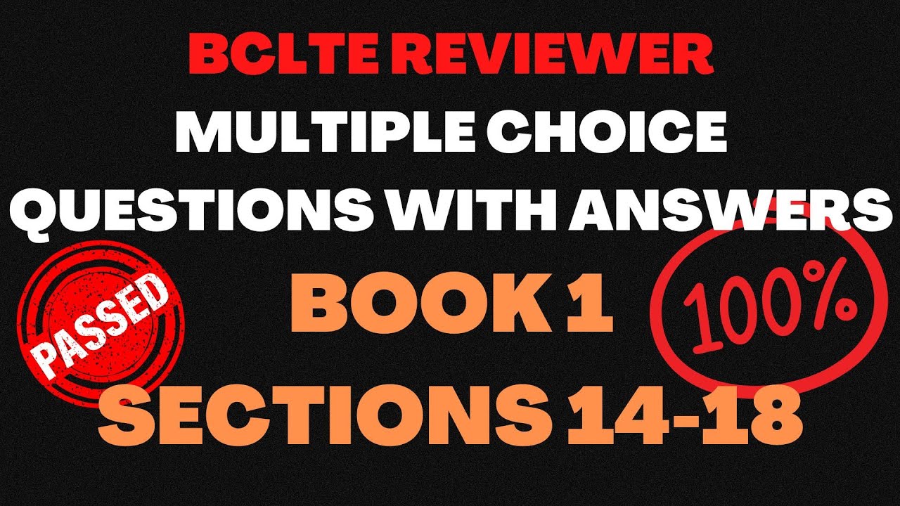 BCLTE REVIEWER 2023 SECTIONS 14-18 - YouTube