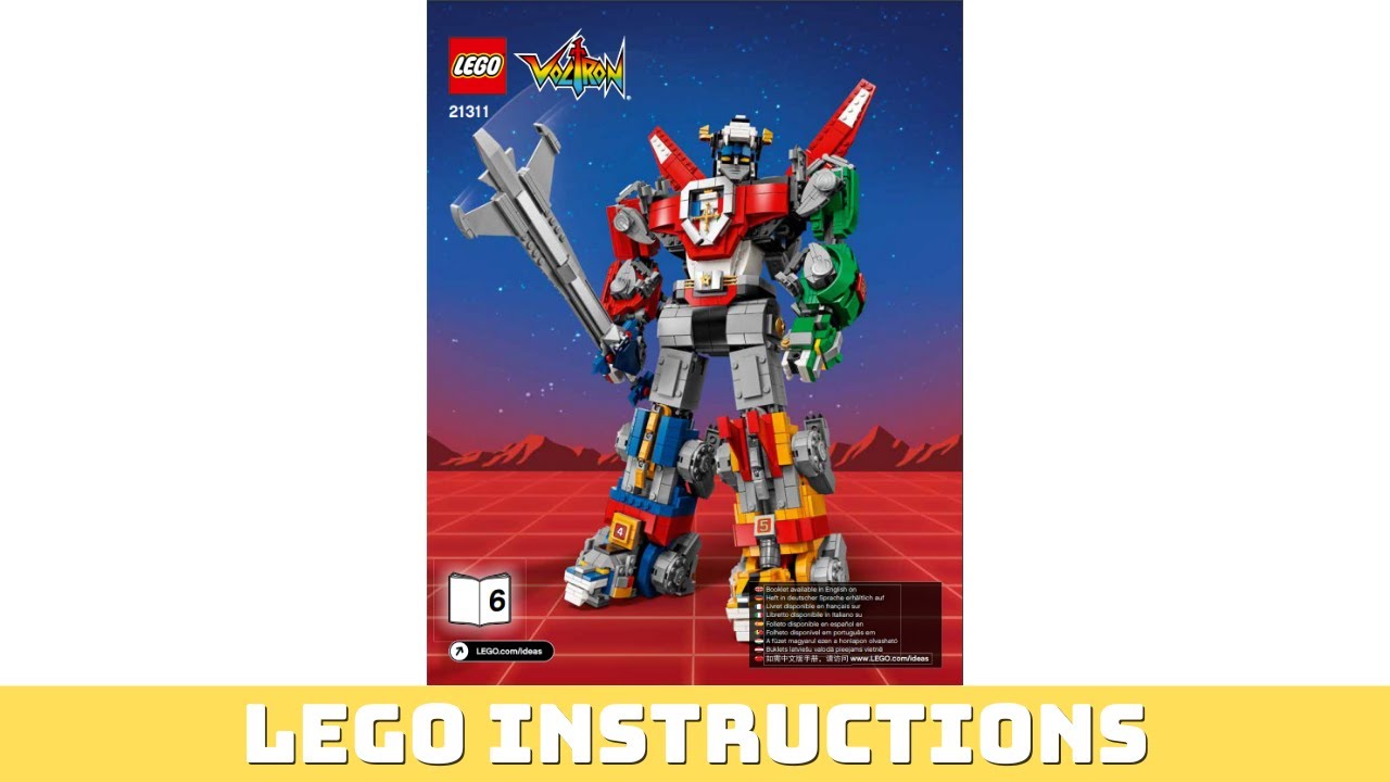 LEGO instructions | MARVEL SUPER HEROES | 21311 Voltron (book 6) - YouTube