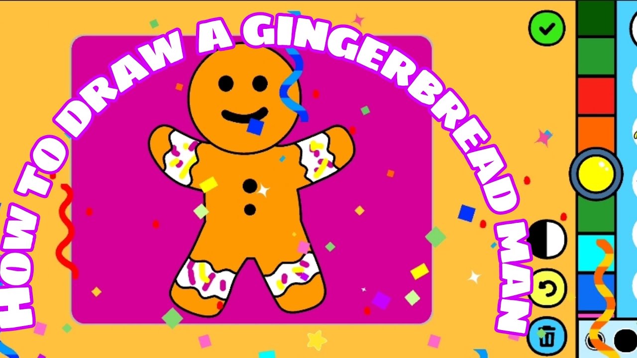 How To Draw A Gingerbread Man YouTube How To Draw A Gingerbread Man YouTube