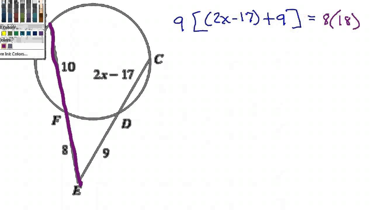 Day 12 HW Circle Segment Relationships - YouTube
