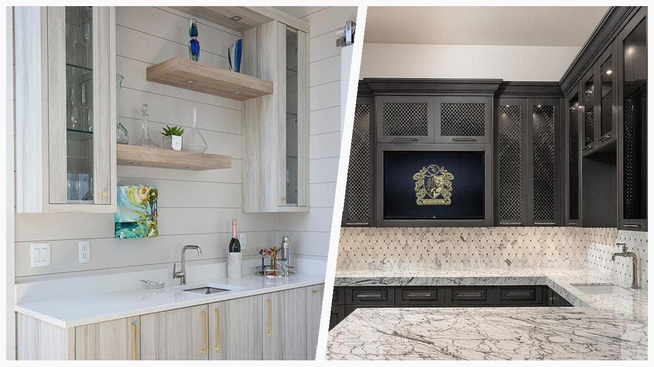 75 Gray Home Bar With A Drop-in Sink Design Ideas You'll Love 🔴 - YouTube