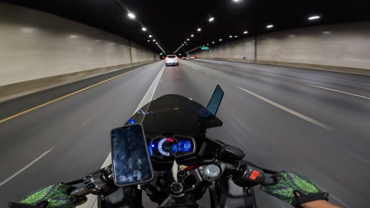 Night Ride On A Ninja 400 | Motovlog #16 - YouTube