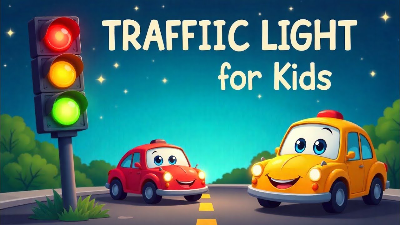 🚦 Red, Yellow, Green Song | Twinkle Twinkle Traffic Light for Kids 🌟 ...