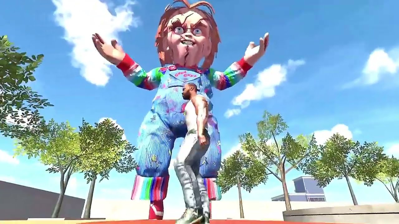 FRANKLIN VS GIANT CHUCKY DOLLS IN INDIAN BIKE DRIVING 3D - YouTube