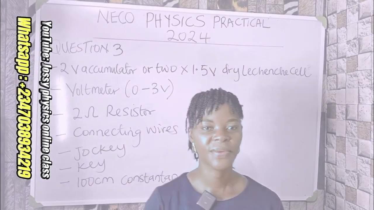 NECO Physics Practical Instructions 2024 - YouTube