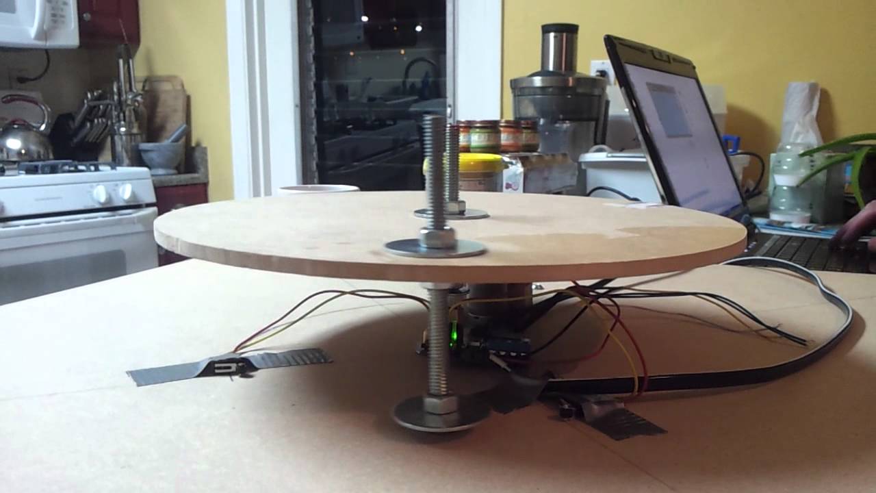 Successful pololu direct drive rotating monitor - YouTube