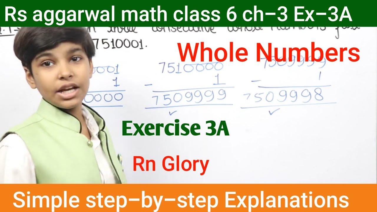 rs aggarwal Solution Class 6 chapter 3 Exercise 3A | Whole numbers ...